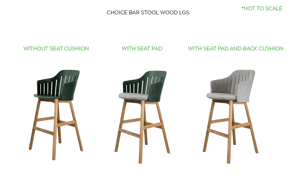 Cane-line Choice Bar Stool Wood Legs